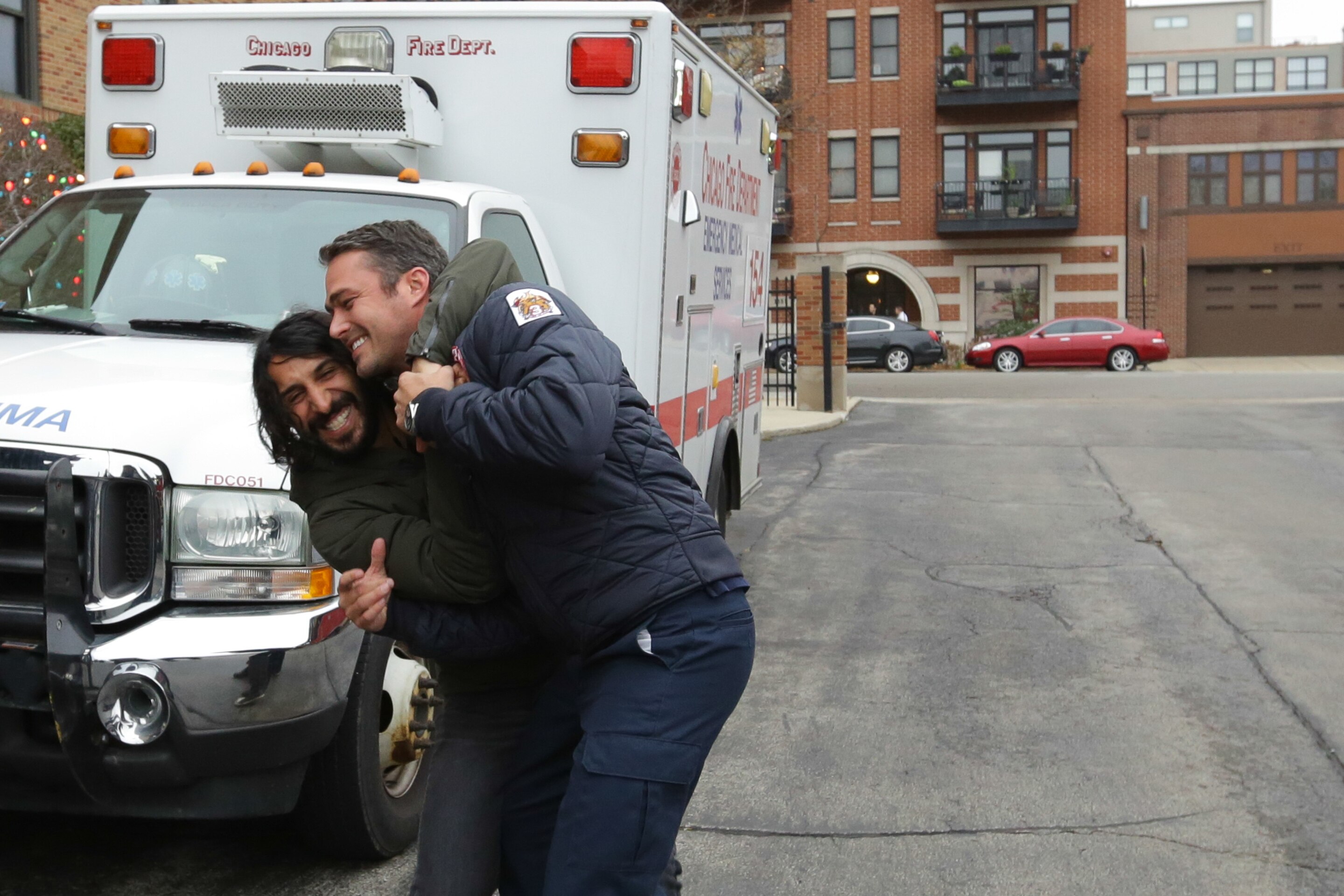 Chicago Fire: Behind the Scenes: Santa Bites Photo: 2084561 - NBC.com