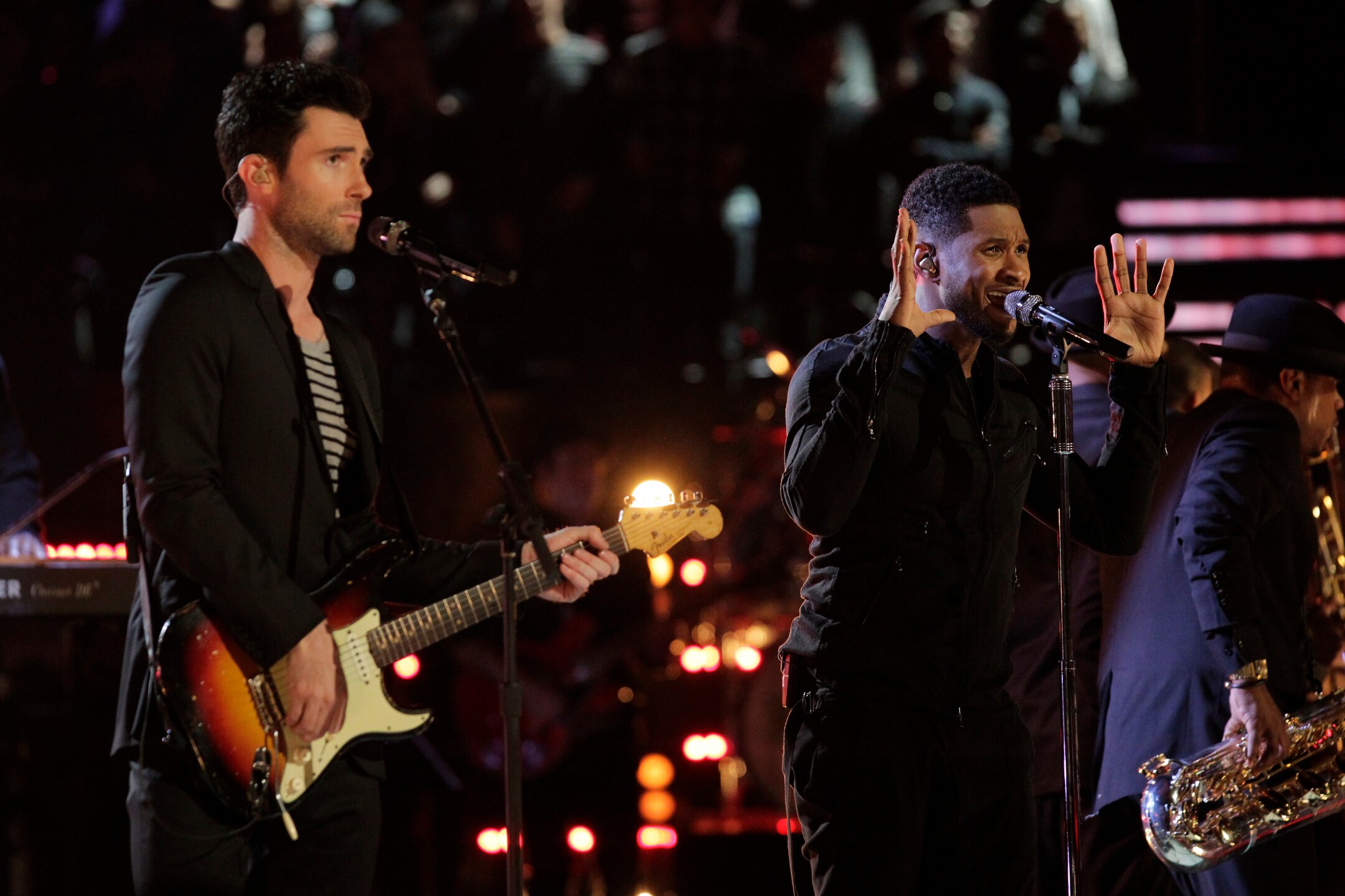 null: Onstage: Adam and Usher Photo: 216391 - NBC.com