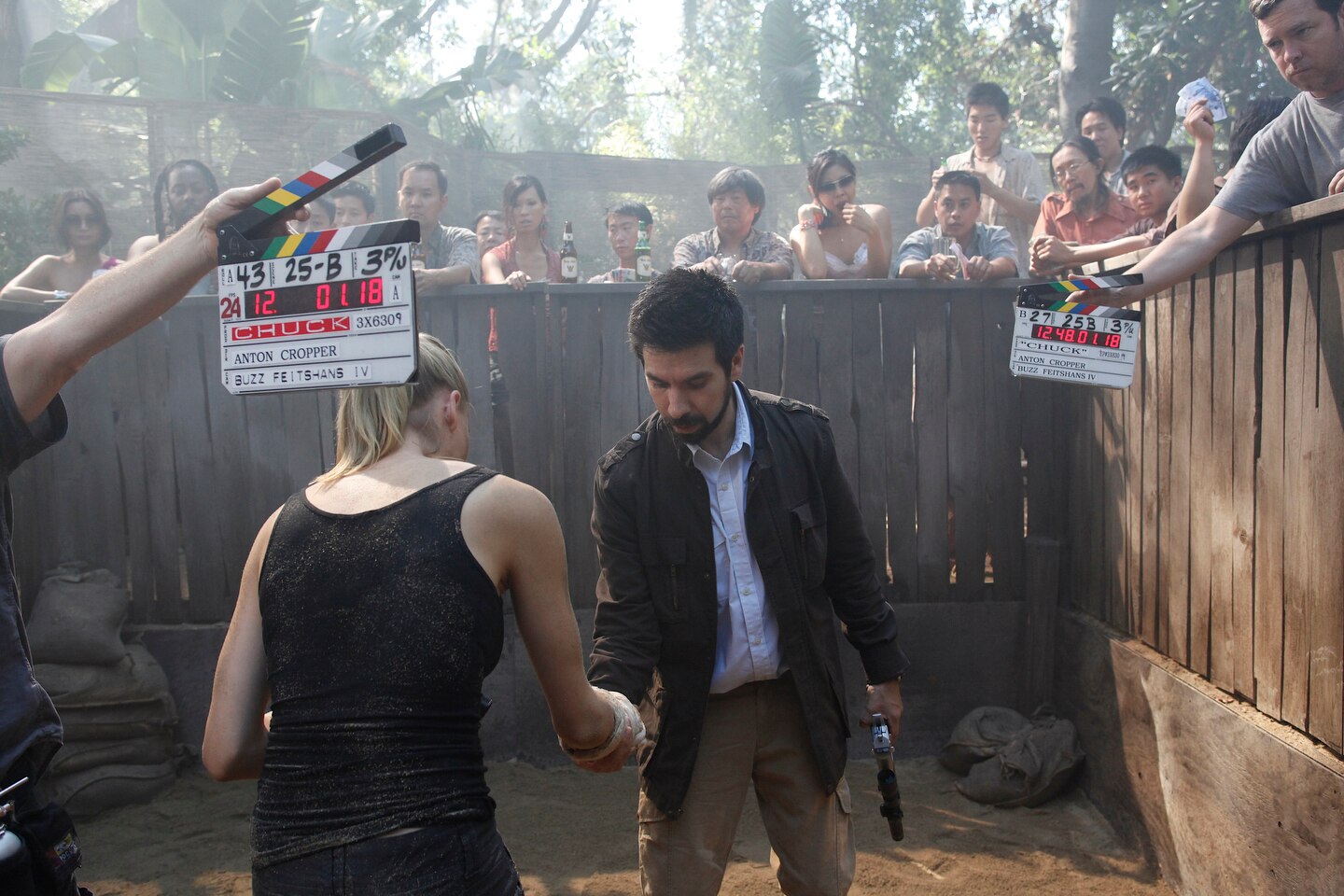 null: Behind the Scenes: Sarah's Fight Scene Photo: 851226 - NBC.com