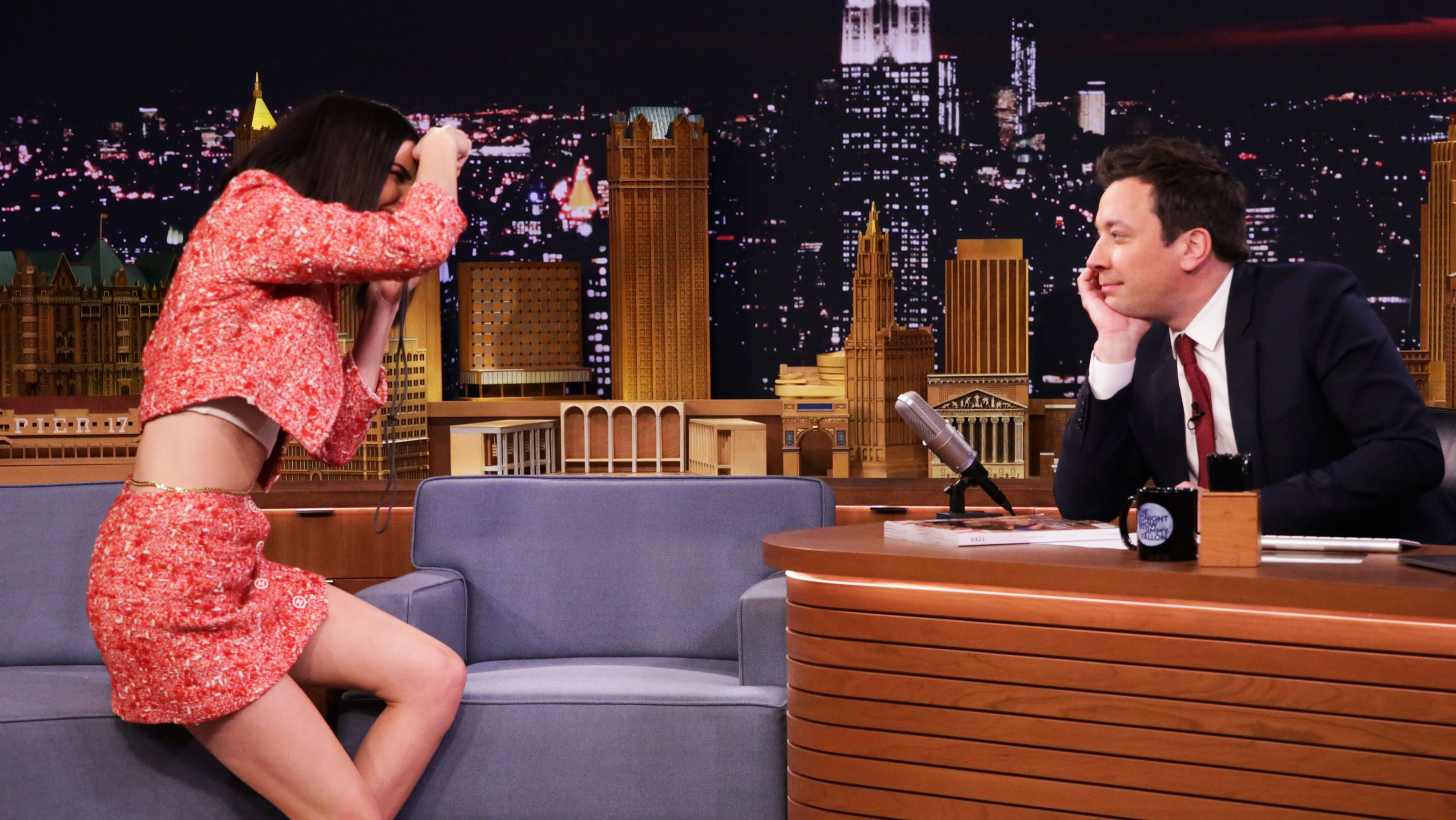 Watch The Tonight Show Starring Jimmy Fallon Highlight: Jimmy Fallon Models for a Kendall Jenner ...
