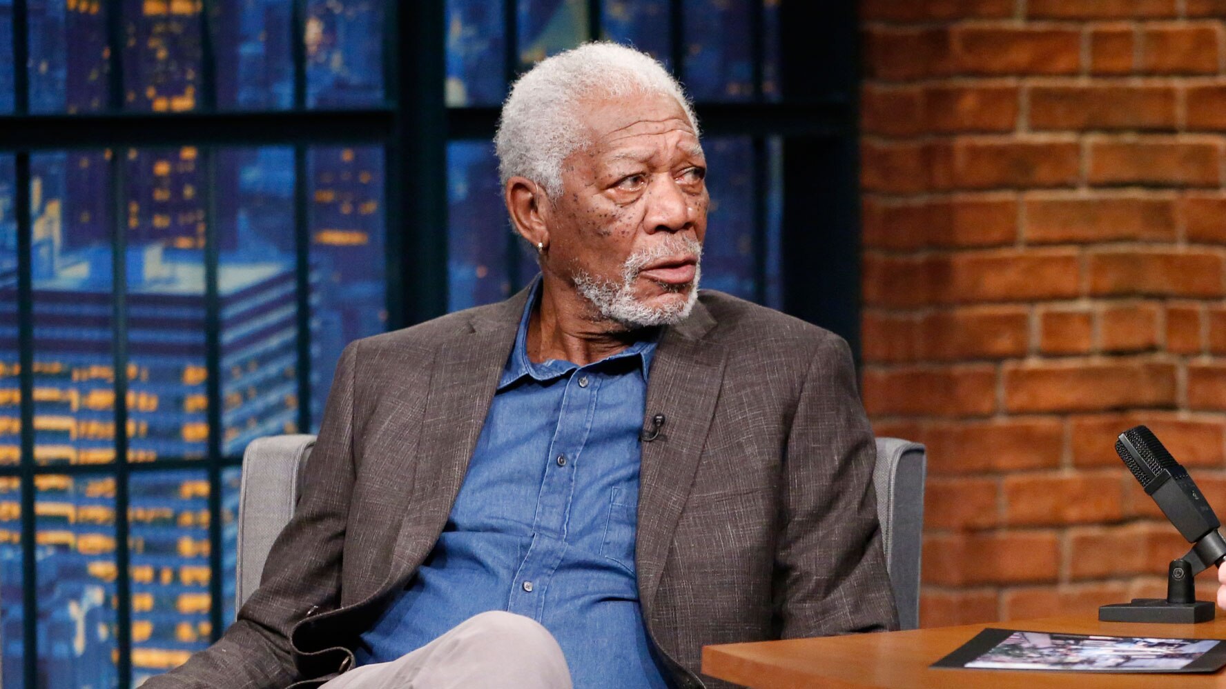Watch Late Night with Seth Meyers Interview: Morgan Freeman Was a Not ...