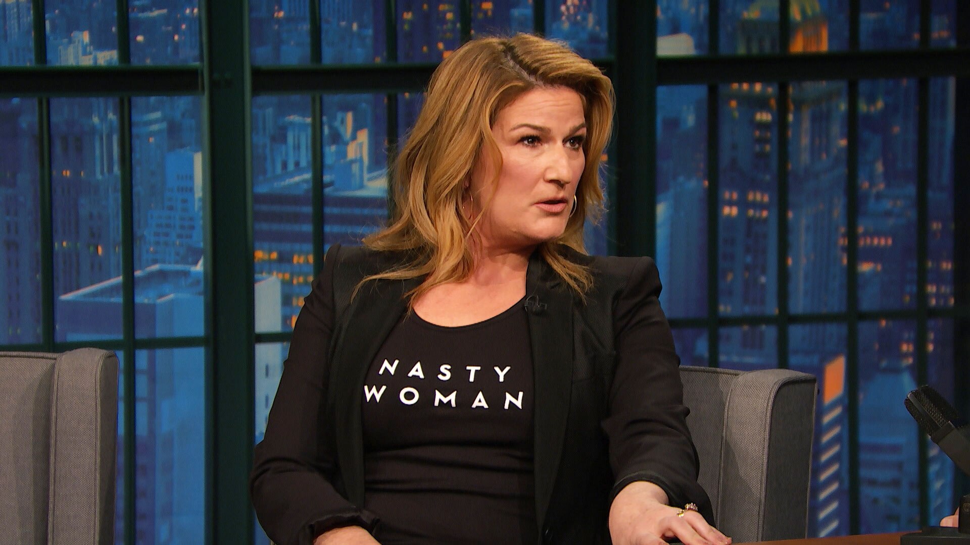 Watch Late Night with Seth Meyers Interview: Ana Gasteyer Runs an Alien ...