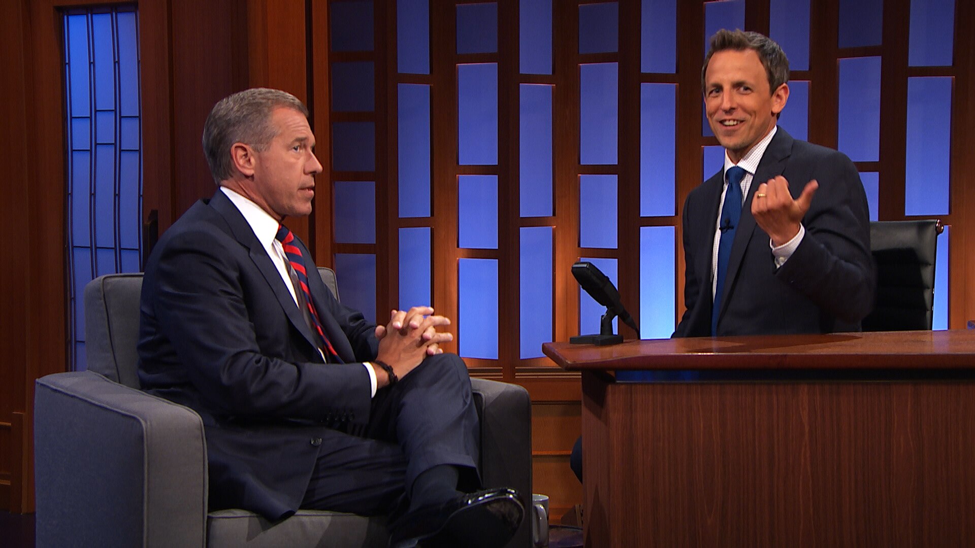 Watch Late Night with Seth Meyers Interview: Brian Williams Spent July 4th at the Jersey Shore ...