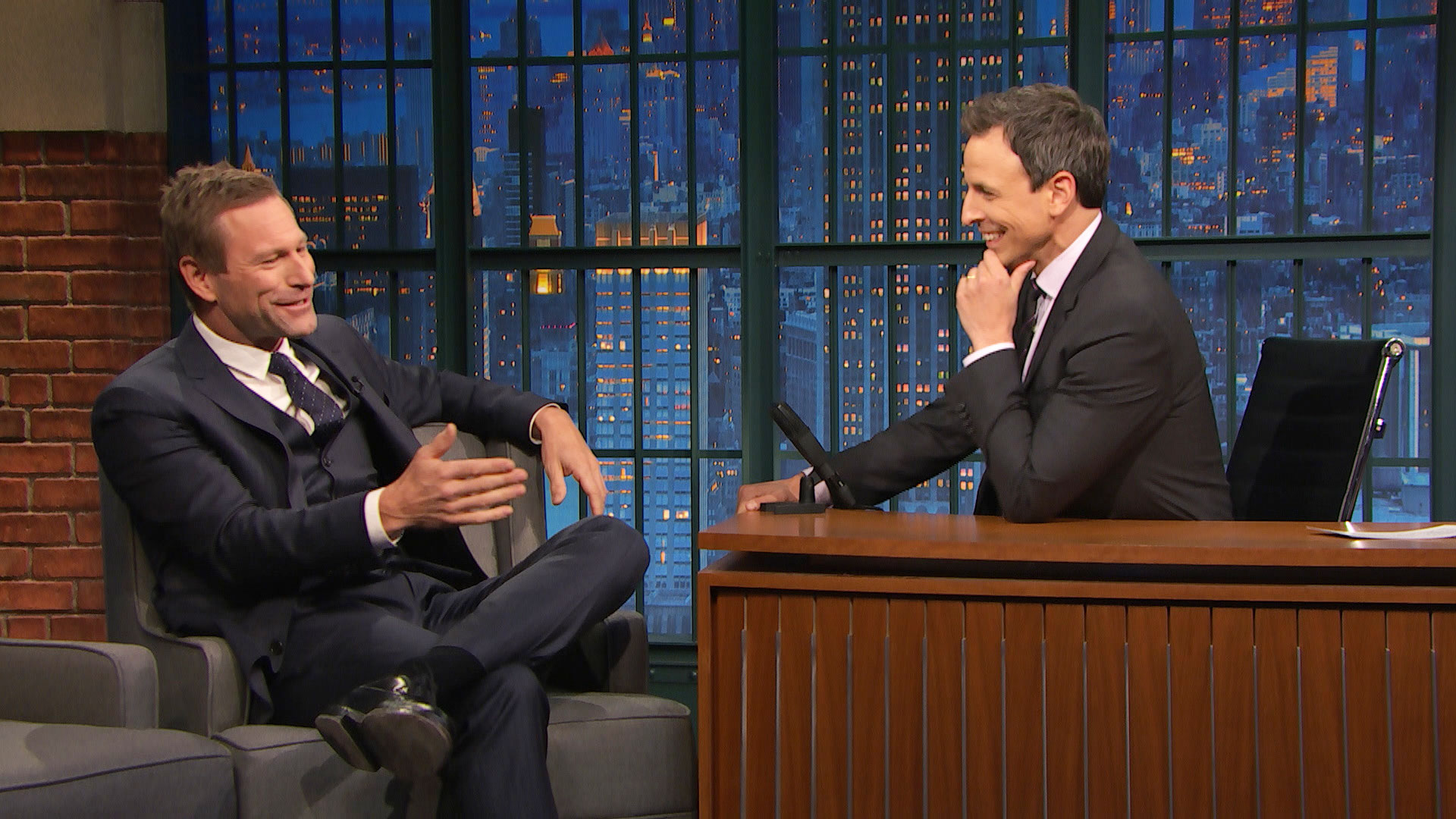 Watch Late Night with Seth Meyers Episode: Aaron Eckhart, Michelle ...