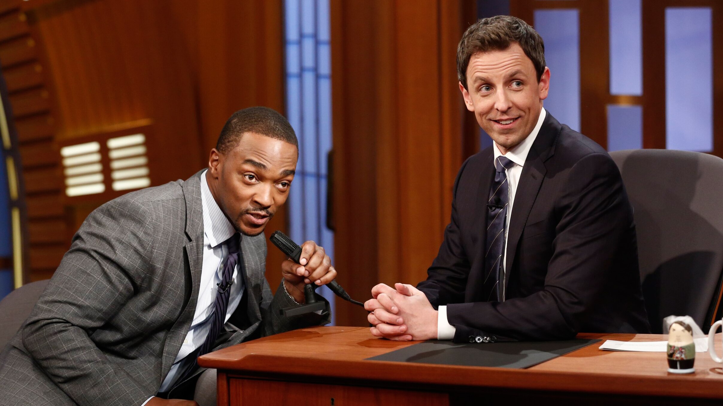 Watch Late Night with Seth Meyers Interview: Anthony Mackie Interview ...