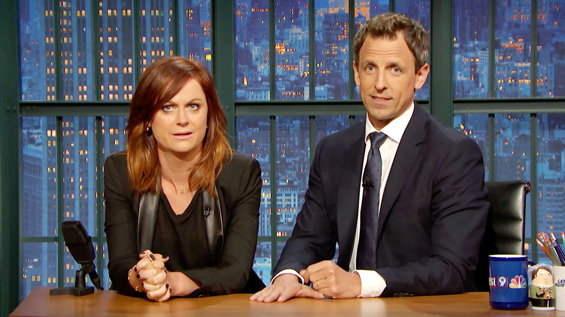 Watch Late Night with Seth Meyers Interview: Amy Poehler and Seth ...