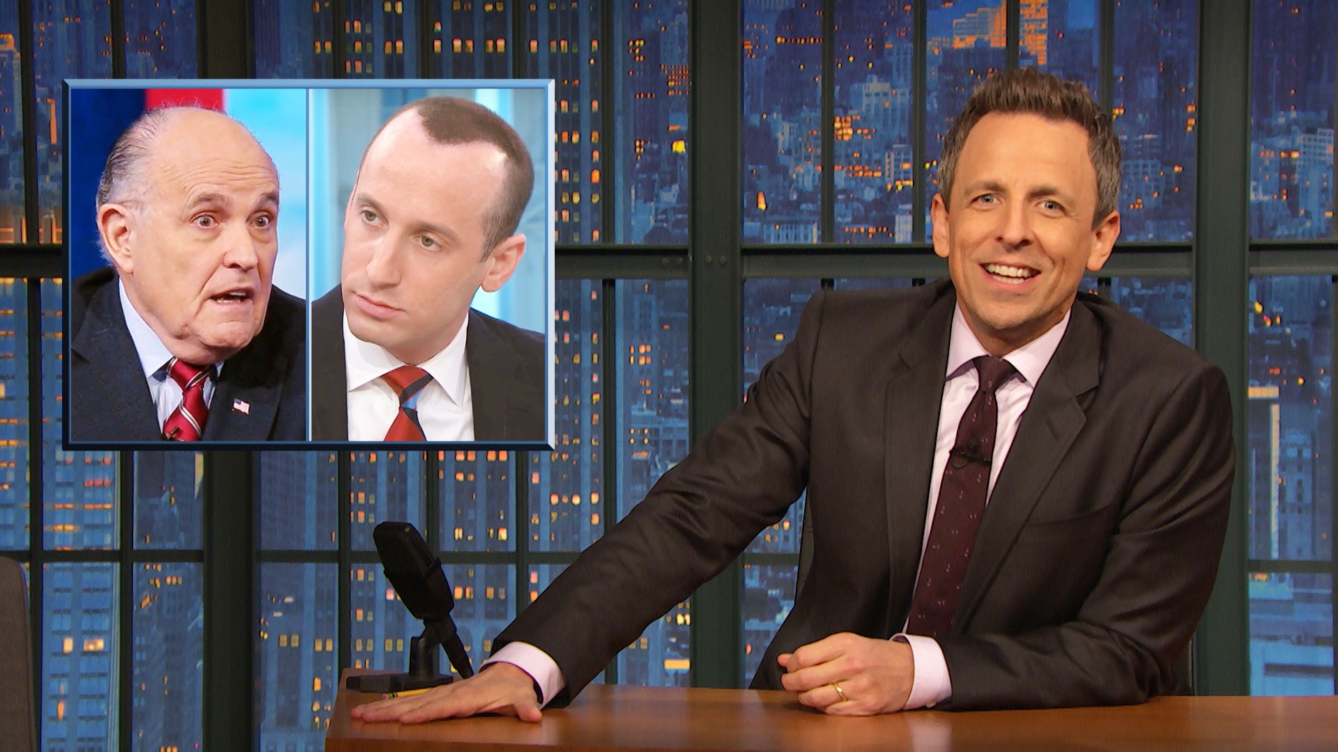 Watch Late Night with Seth Meyers Highlight: Stephen Miller and Rudy ...