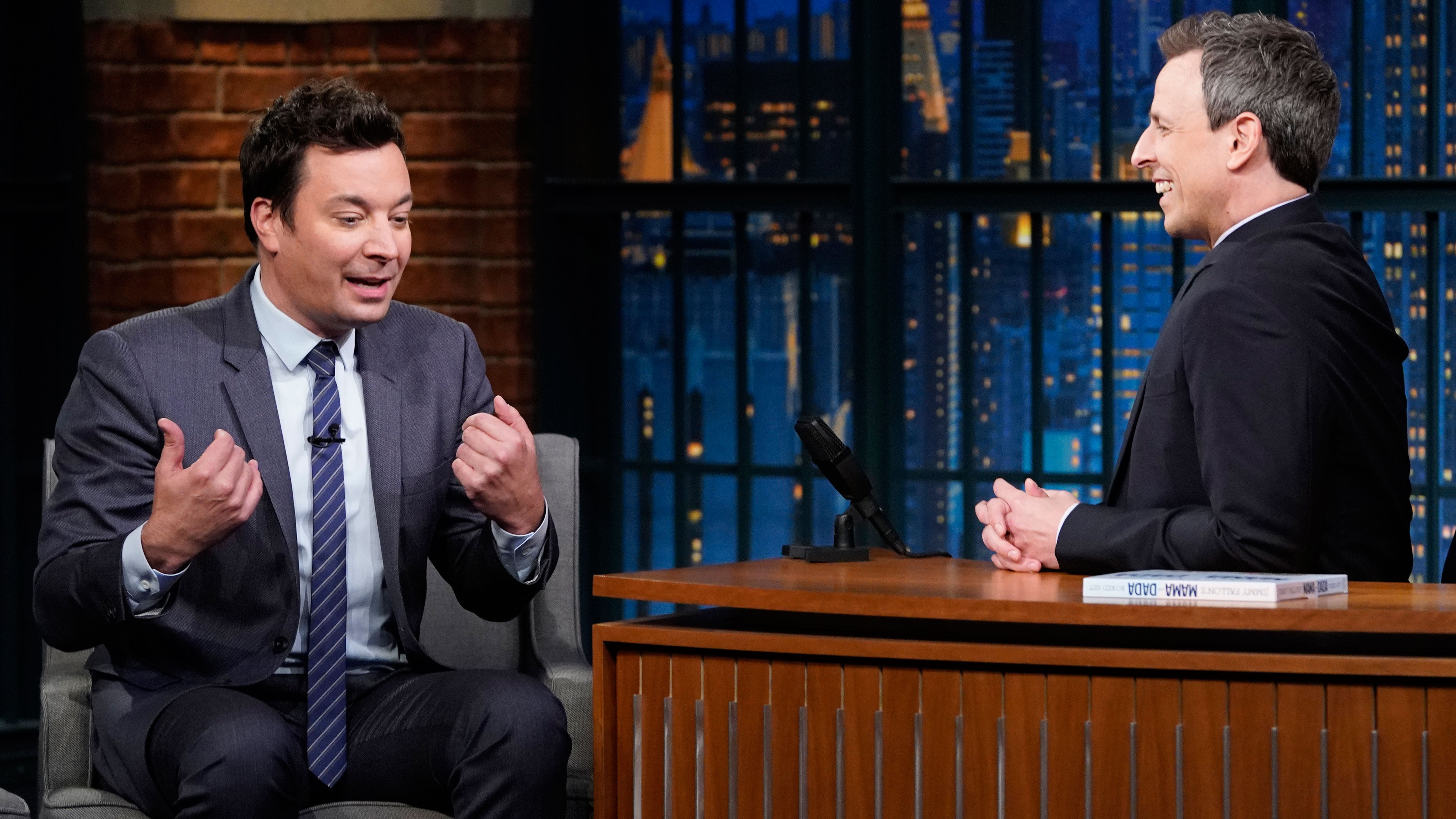 Watch Late Night with Seth Meyers Interview: Jimmy Fallon and Seth Talk About SNL's Famous ...