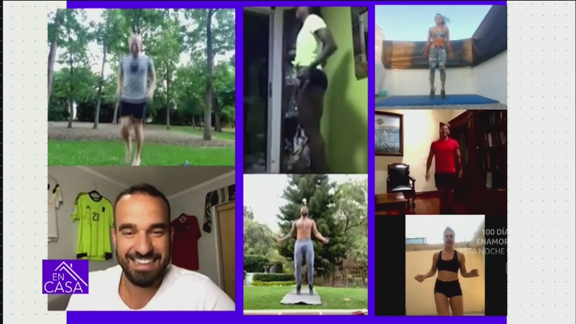 Watch En Casa con Telemundo Highlight: Team Famosos muestran cómo se ...