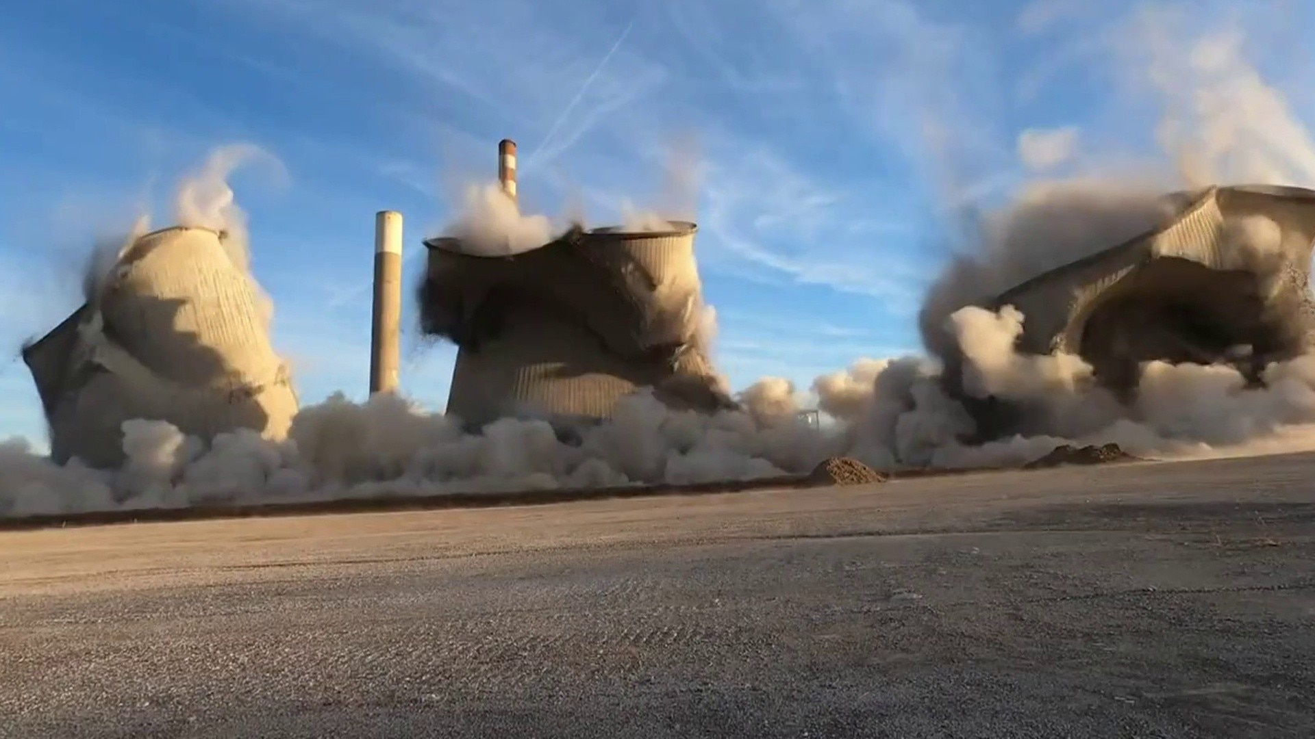 Watch TODAY Excerpt: Video shows implosion of 3 cooling towers at ...