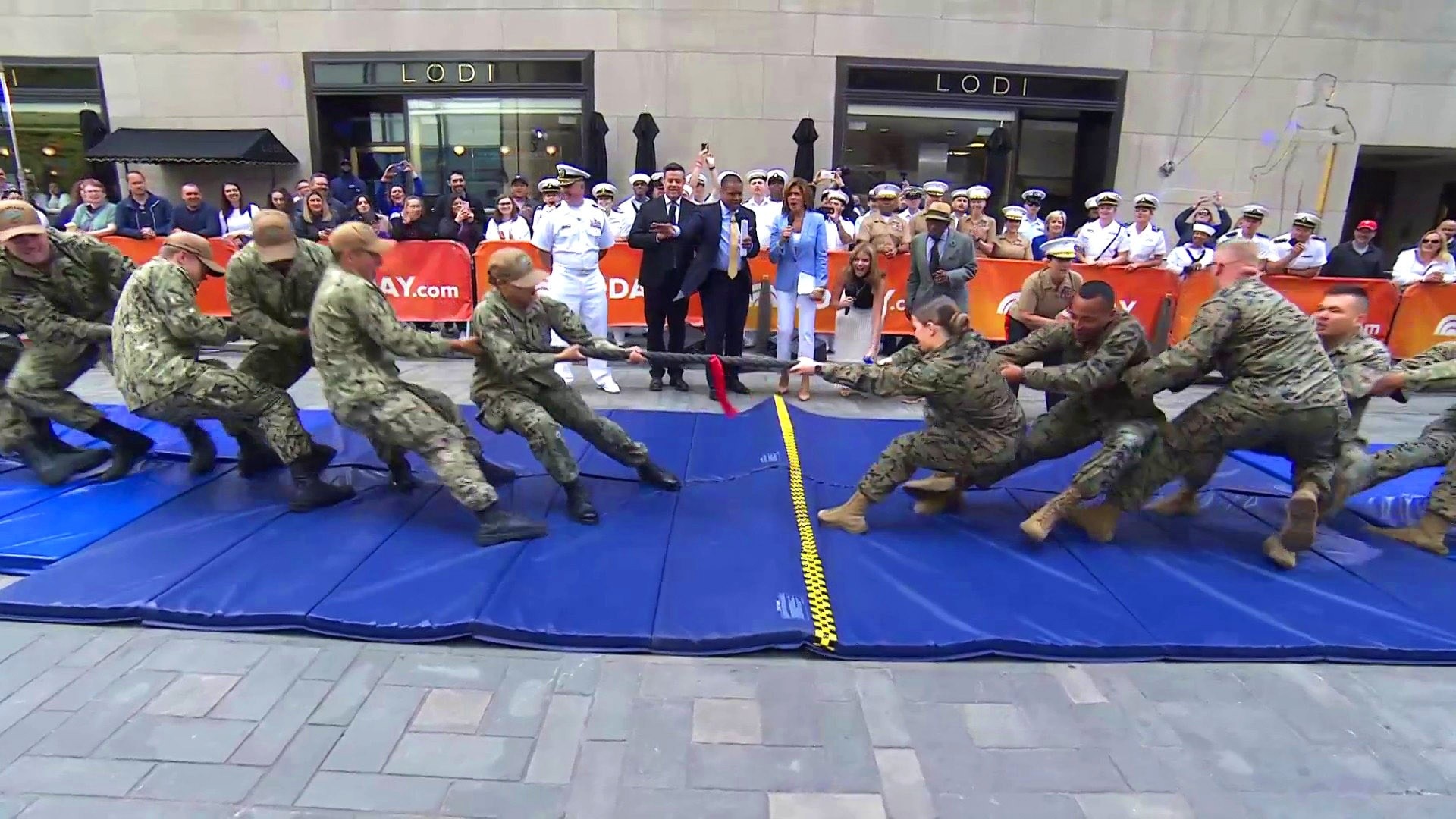 Watch TODAY Excerpt: Military servicemen, women play tug-of-war on ...