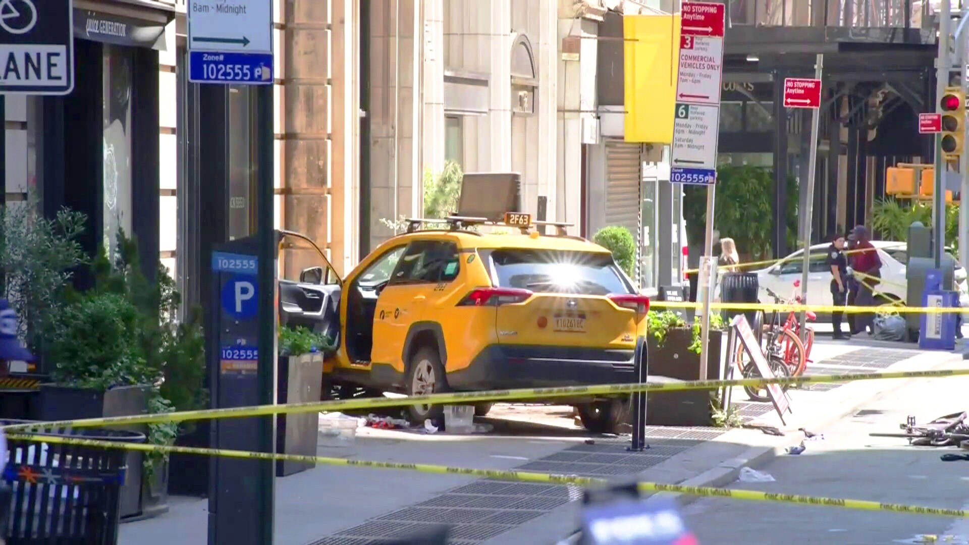 Watch TODAY Excerpt: NYC taxi jumps curb leaving 6 injured, 3 ...