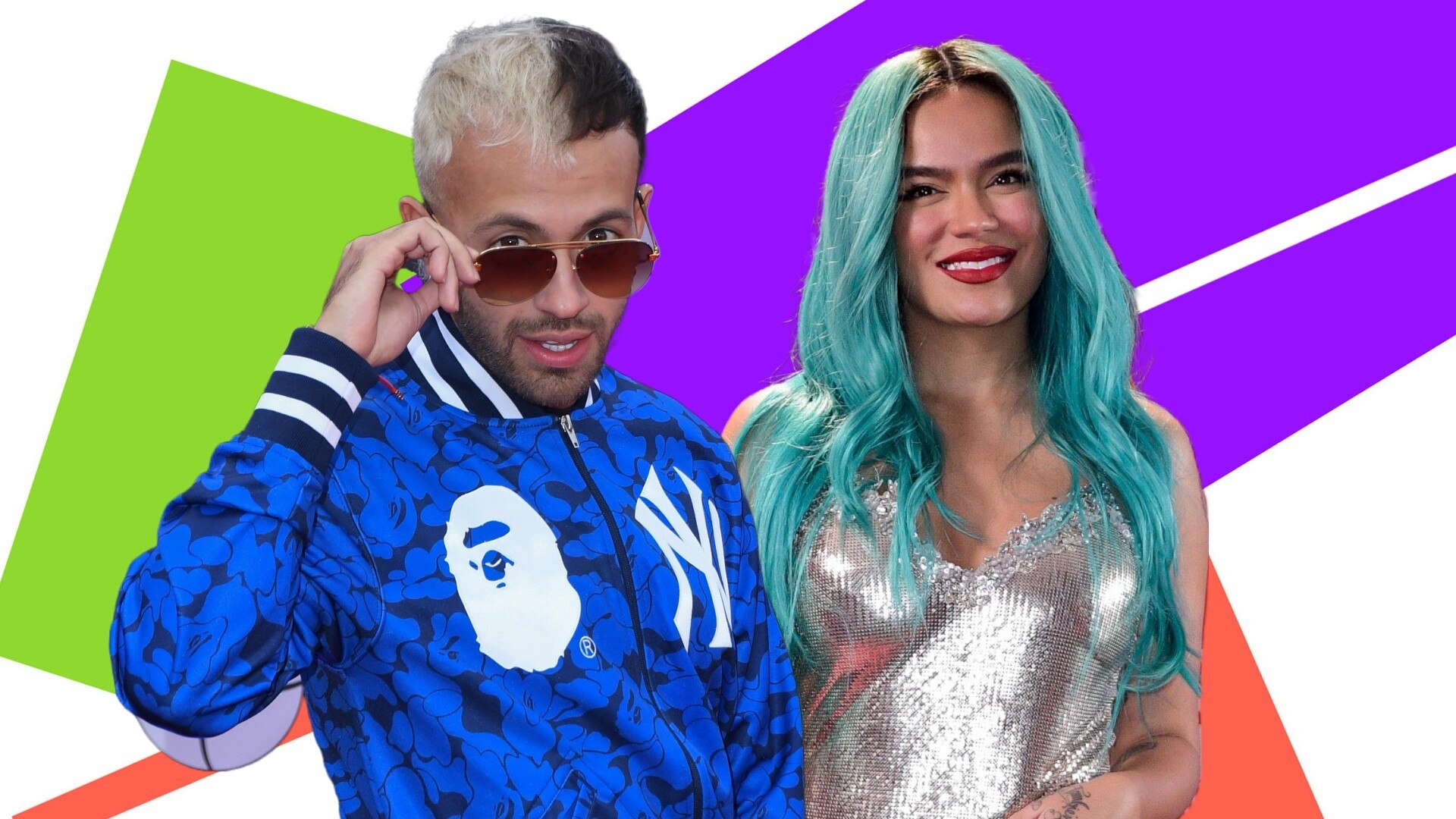 Watch En Casa con Telemundo Highlight: Karol G y Feid se escondieron debajo de unos manteles ...