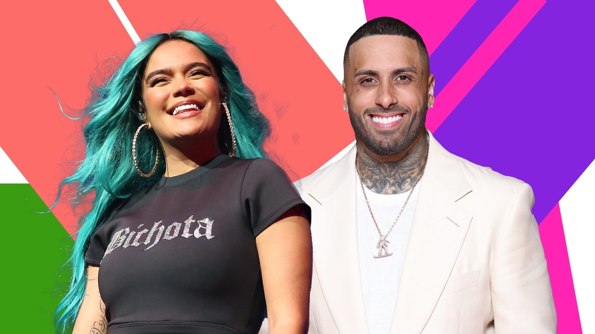 Watch En Casa con Telemundo Highlight: Nicky Jam sorprendió a Karol G y se desvivió en halagos ...