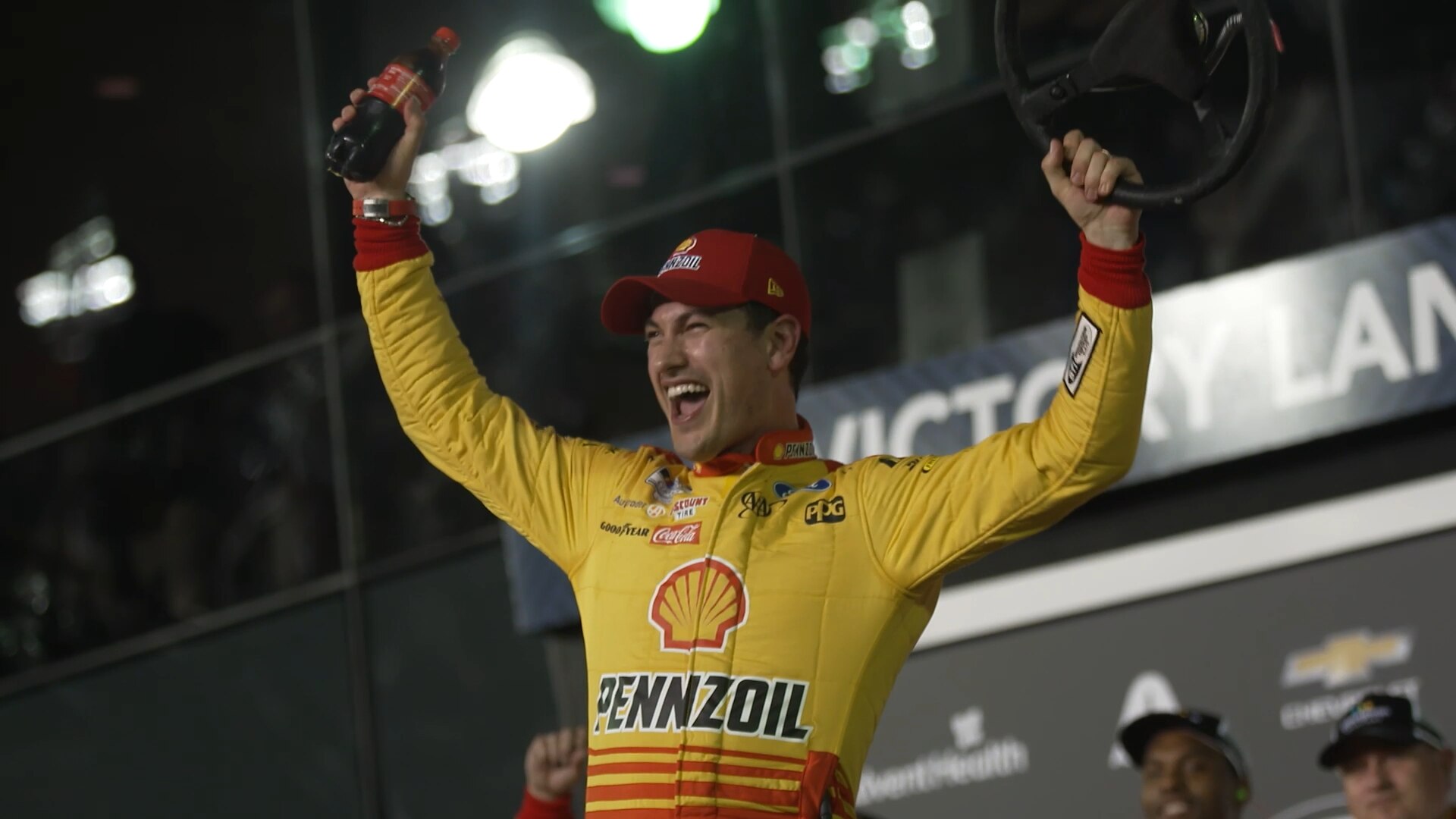 Watch Sports Clip: Logano maintains momentum from title to Duel 1 win ...