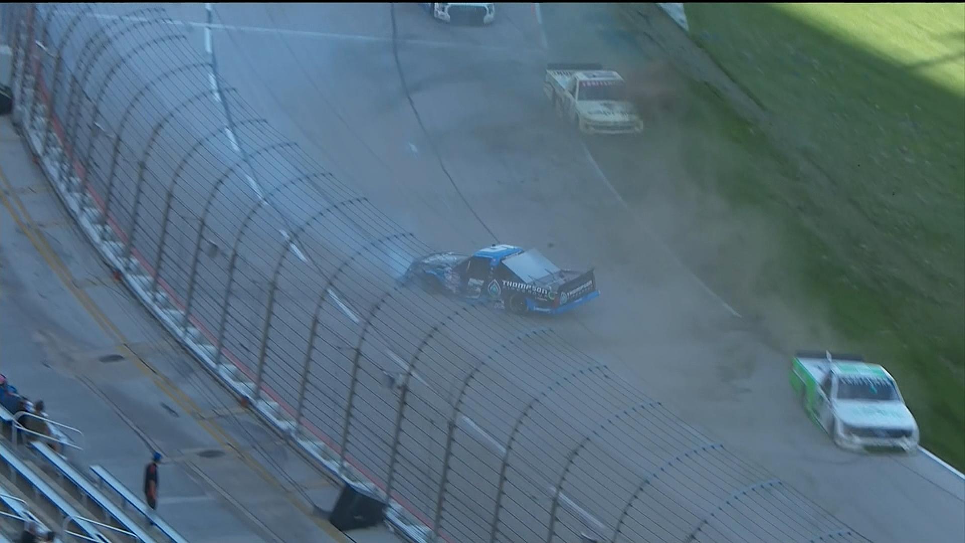 Watch Sports Clip: Thompson crashes out of Truck Series race at Texas ...