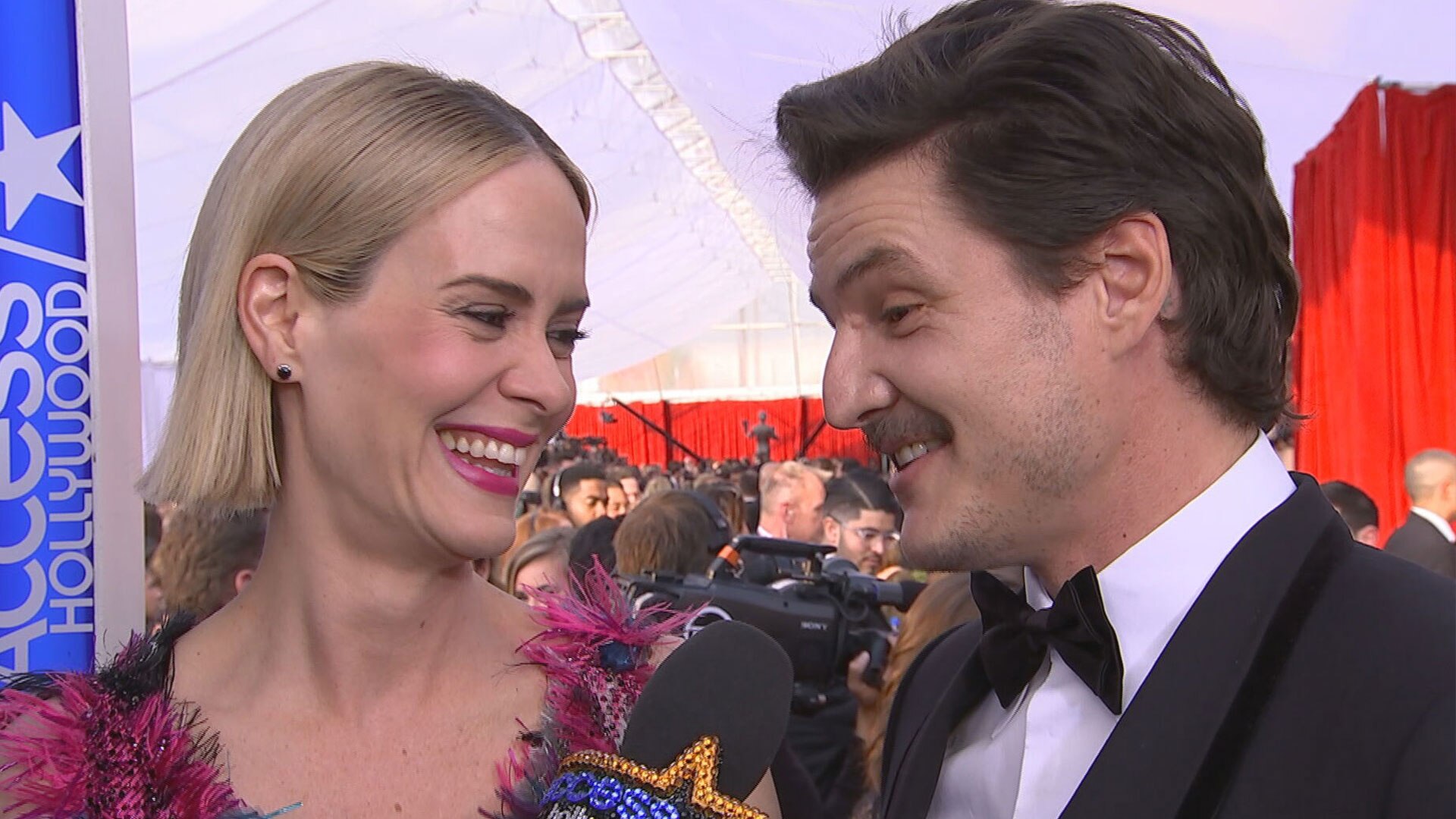 Watch Access Hollywood Highlight: Pedro Pascal Praised By Sarah Paulson ...