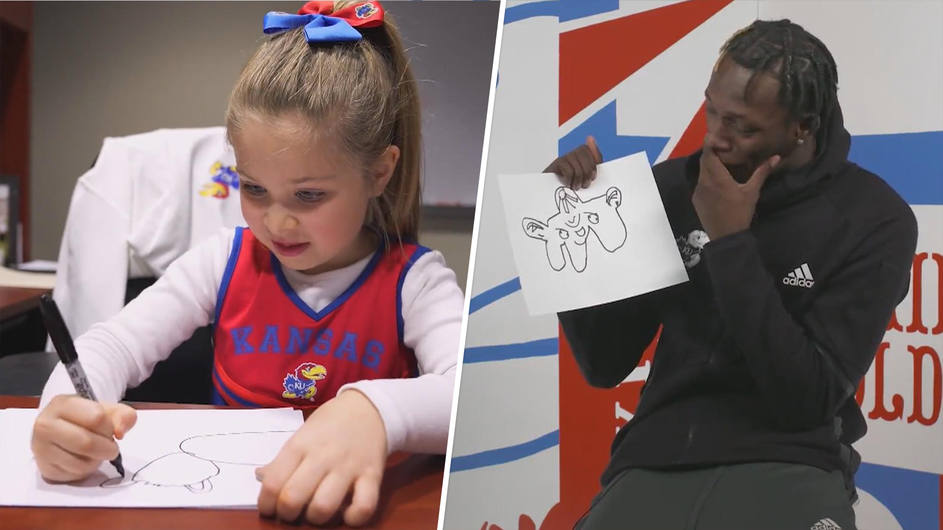 Watch TODAY Excerpt: Kansas Jayhawks guess junior reporter’s drawings ...