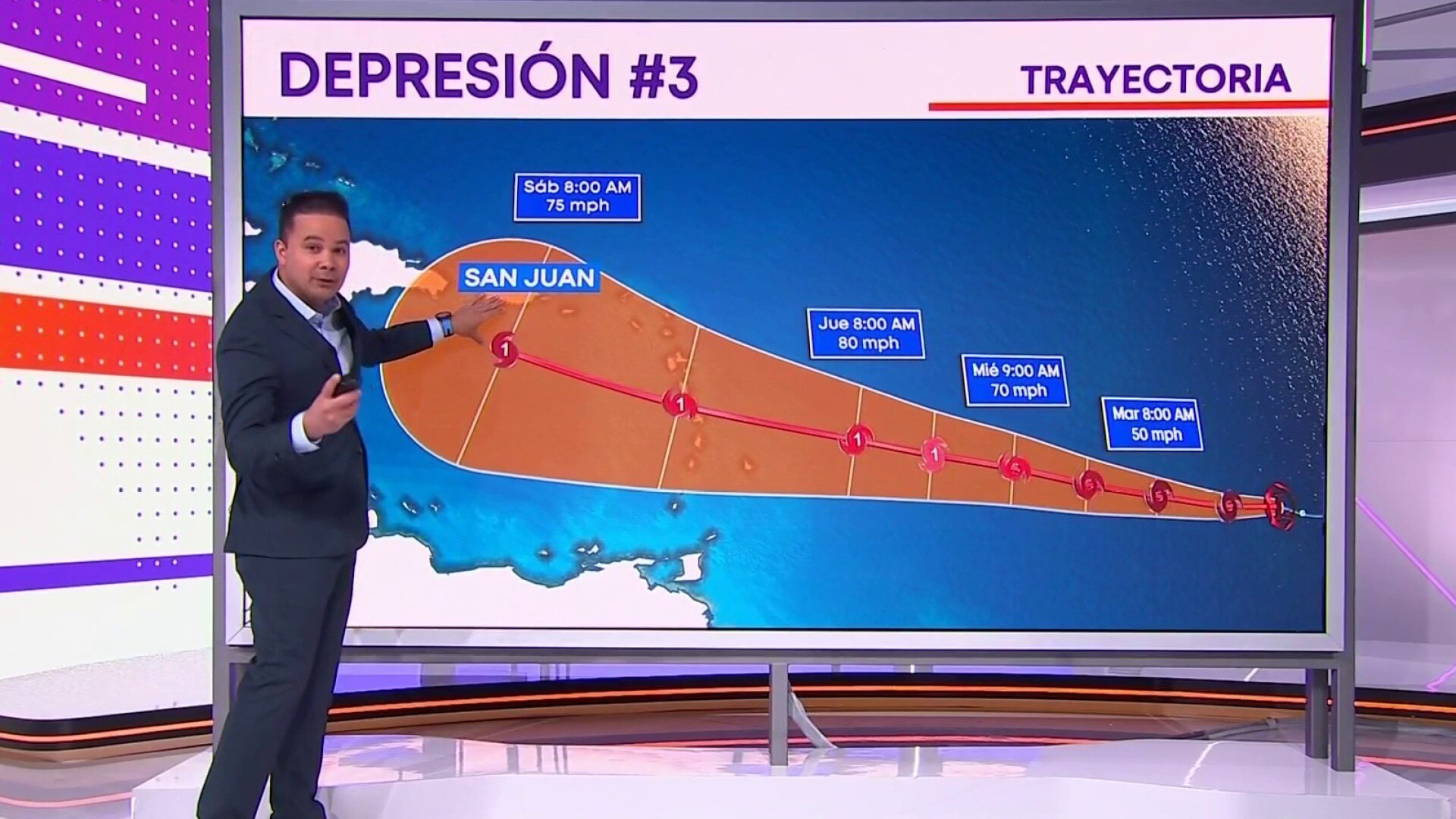 Watch Noticias Telemundo Mediodía Highlight: Una depresión tropical ...