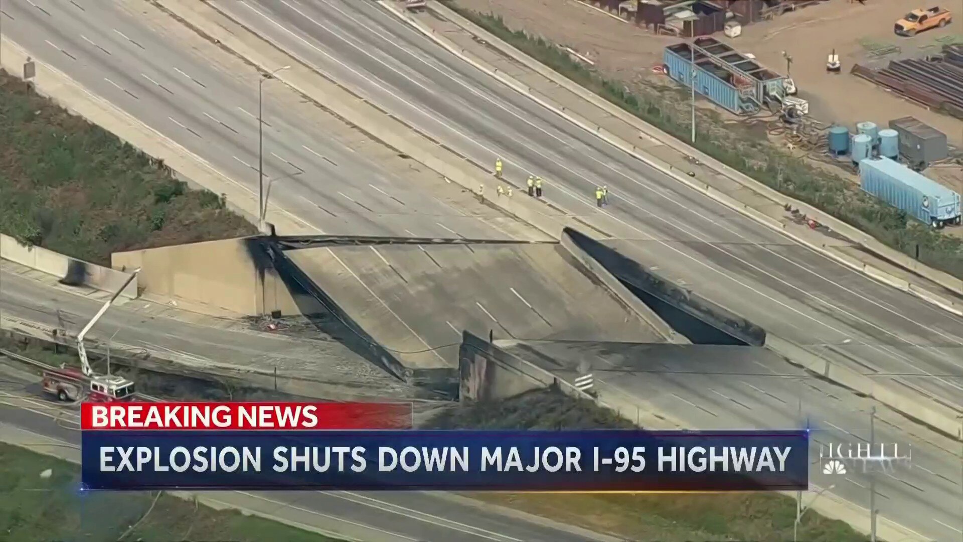 Watch NBC Nightly News with Lester Holt Excerpt: Explosion destroys section of I-95 in ...