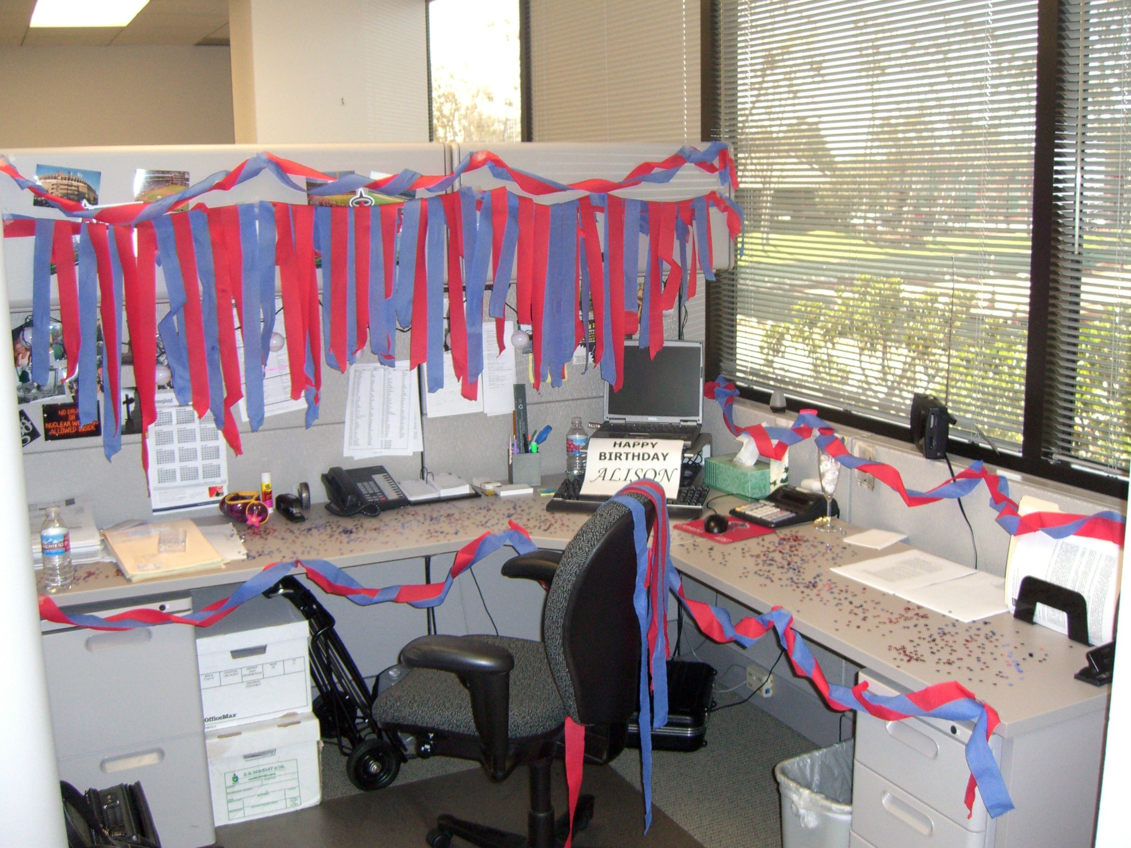 Cubicle Birthday Decor Ideas | Shelly Lighting